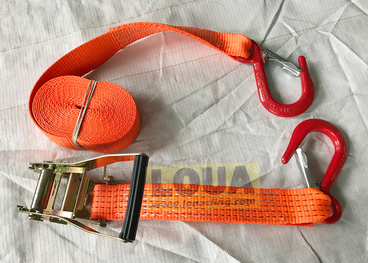 Mining lashing straps custom-made 5ton cargo straps, 2 forged safety ...