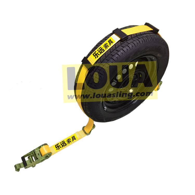 Vehicle transport strap 5ton Car lashing straps Wheel tie down Auto ...