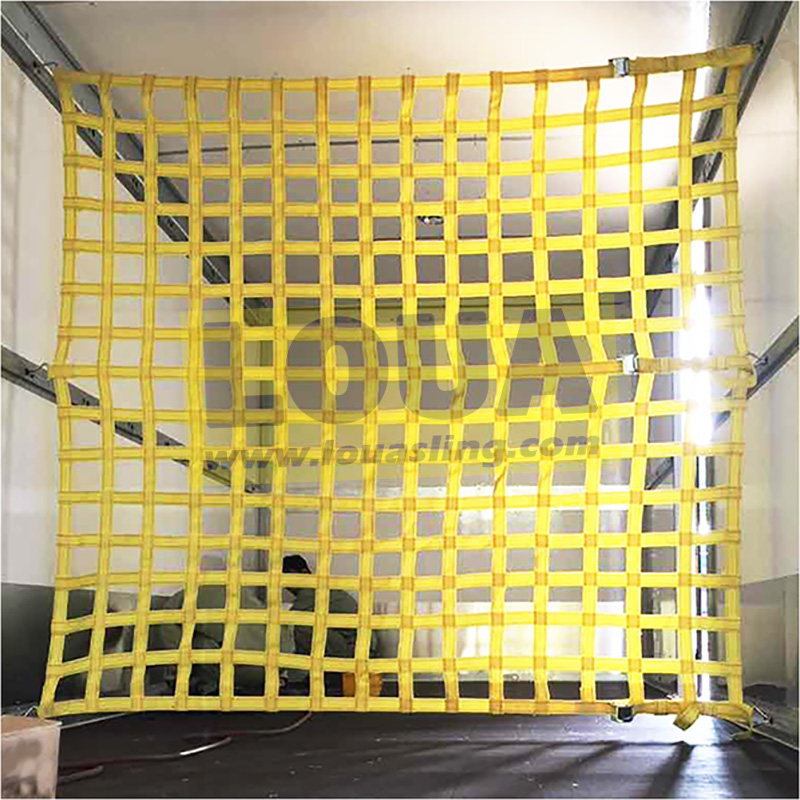 Custom made Flat webbing cargo net | China Cargo safety barrier net ...