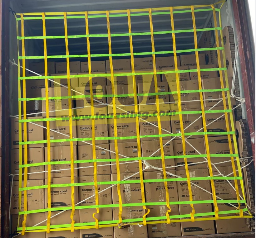 Custom made Flat webbing cargo net | China Cargo safety barrier net ...